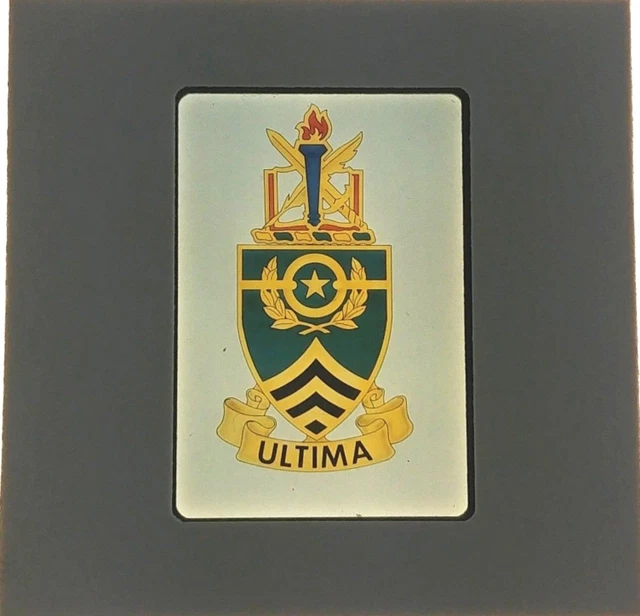 US ARMY SERGEANTS Major Academy Unit Insignia ULTIMA 35MM Slide Vintage ...