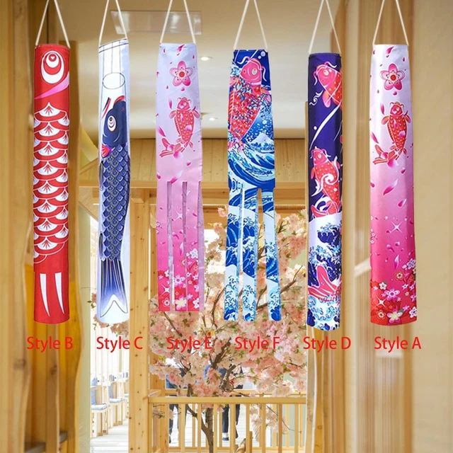 CARPE JAPONAISE MANCHE à vent Streamer drapeaux de poisson cerf-volant ...
