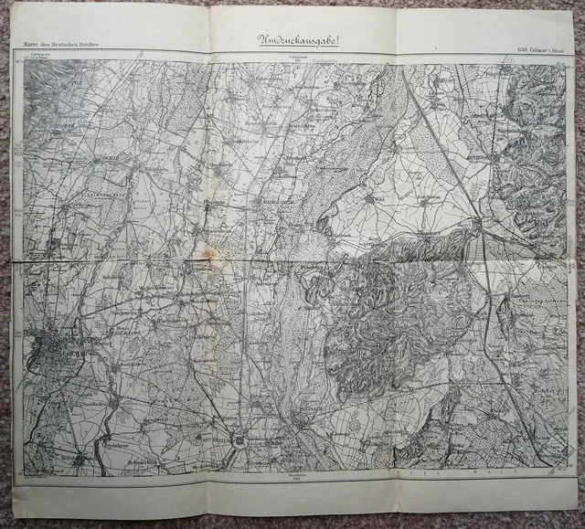 WW1 GERMAN ARMY Map Colmar Germany, Western Front, War, Trench ...