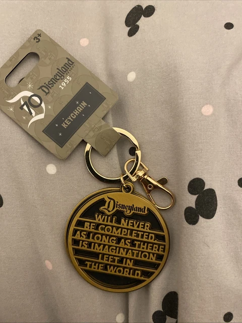 DISNEYLAND 70TH ANNIVERSARY Metal Keychain Featuring Walt Disney Face ...