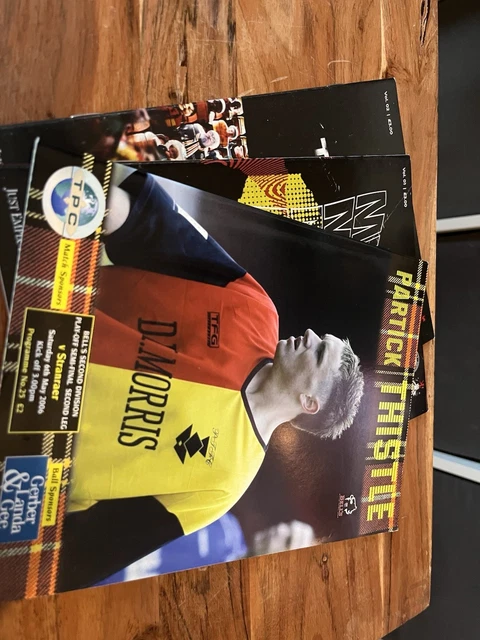 3 X PARTICK Thistle Home League Play-Off & Cup Programmes From 2006 ...