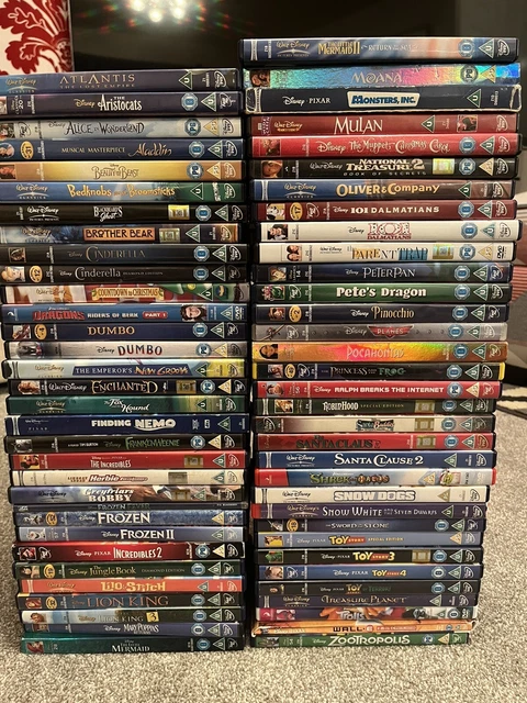 65 CHILDREN'S DVDS Bundle Disney Pixar Dreamworks Films Live Action ...