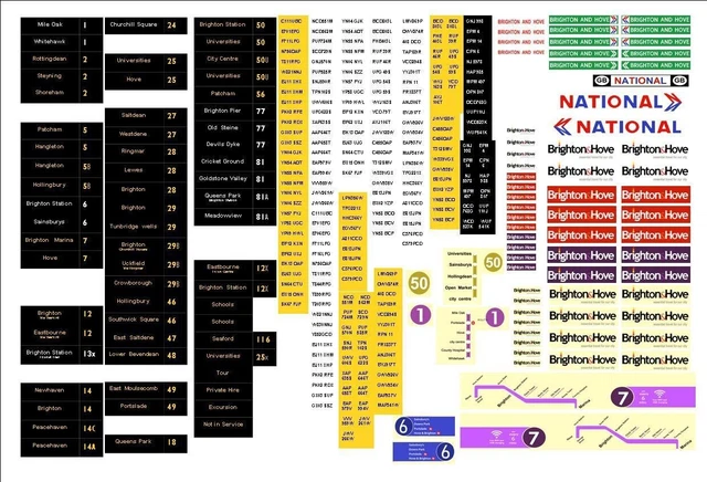 WATERSLIDE TRANSFERS 1/76 scale model buses sheet "Brighton and Hove ...