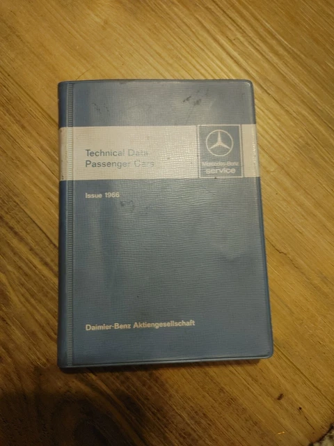 MERCEDES TECHNICAL DATA Manual Book Restoration Factory Specifications ...