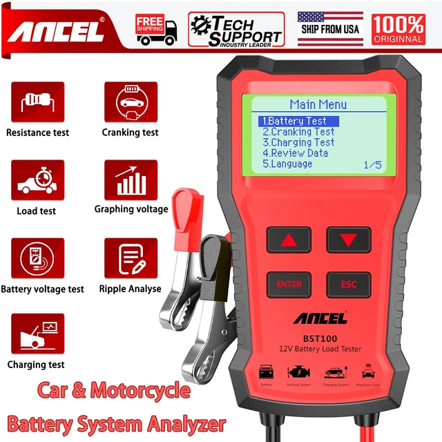 ANCEL BST100 CAR Battery Tester Battery Cranking Charging Test 100 ...