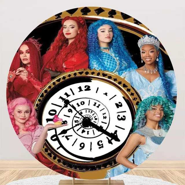 CUSTOMIZE CHARACTER PHOTO Backdrop Theme Cover Round Backdrop Girls ...