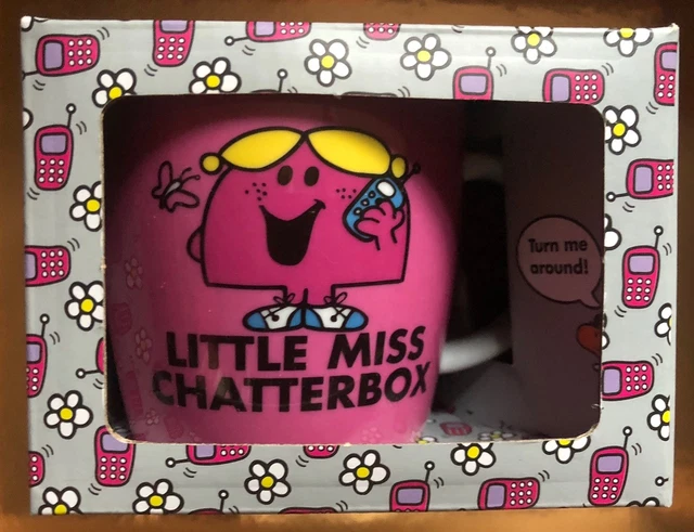 MR MEN MISS Chatterbox Graphic Bell & Curfew Ceramic Pink Mug ...