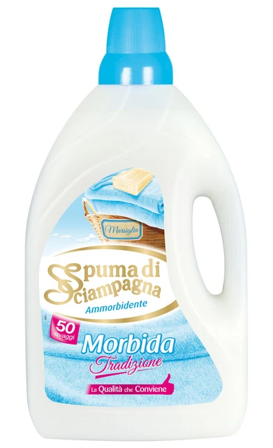 SPUMA DI SCIAMPAGNA Adoucissant 3000 Ml.50 Mesureurs Plateau Fabriqué ...
