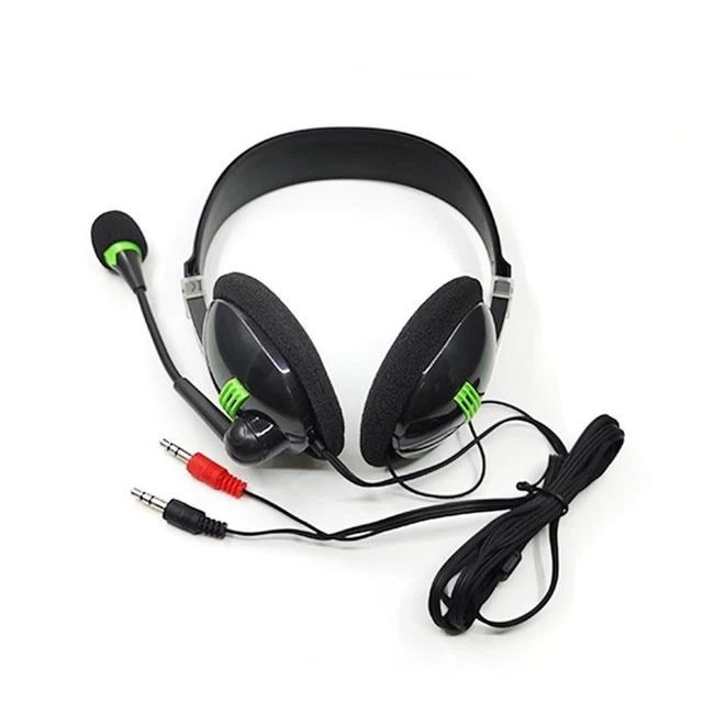 ABS DUAL PORT Wired Headphones Black Lightweight 17x15x6cm for Daily ...