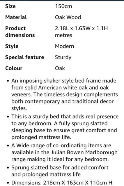 KING SIZE JULIENNE Bower bed frame £156.70 - PicClick UK