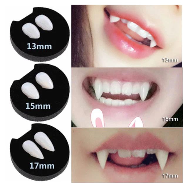 BLOODCURDLING VAMPIRE WEREWOLVES Fangs Fake Dentures Teeth Costume ...