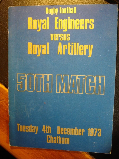 BRITISH ARMY CHATHAM Kent Royal Engineers Artillery Rugby Sport ...