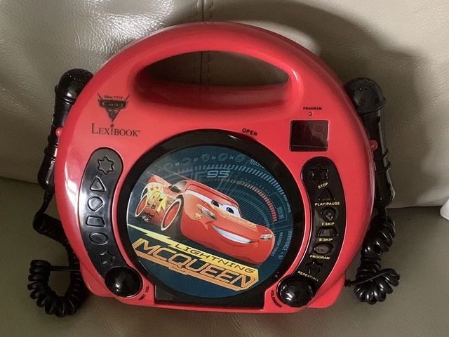 LEXIBOOK - DISNEY CARS LIGHTNING MCQUEEN CD PLAYER -2 MICS Vgc £15.00 ...