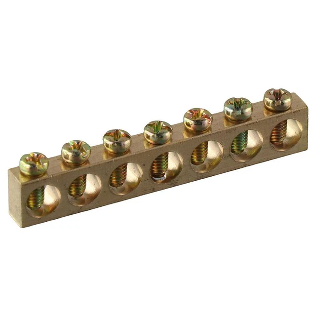 7-HOLE DISTRIBUTION BOX Busbar Grounding Copper Strip Electrical ...