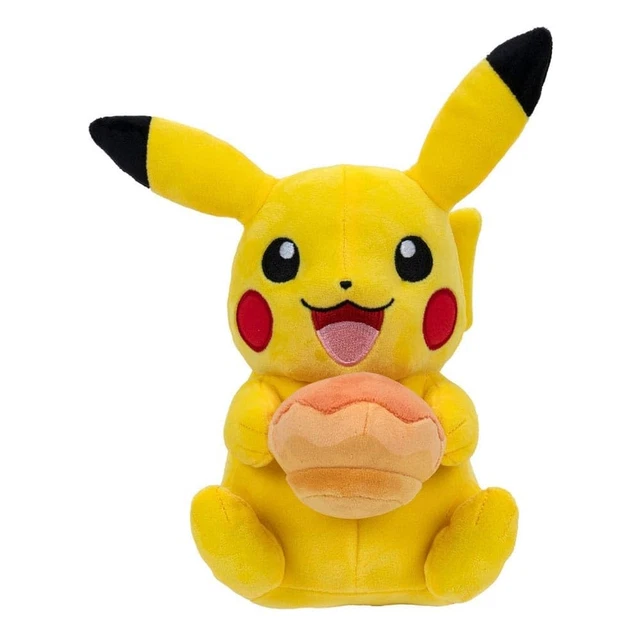 POKÉMON PIKACHU WITH Pecha Poké Puff (Orange) Accy 20cm Plush Toy £18. ...