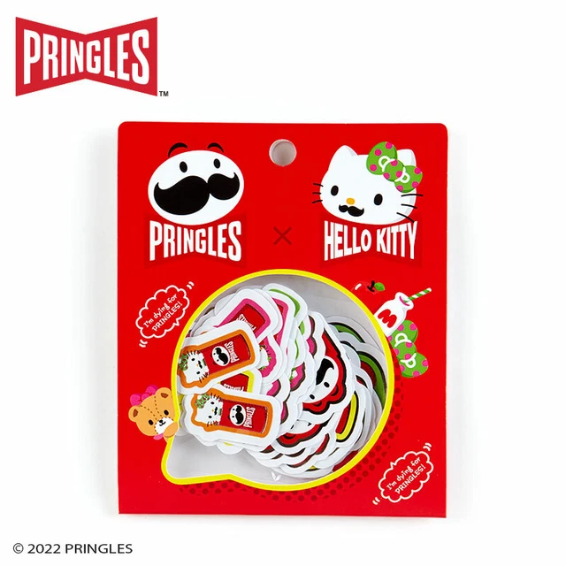 HELLO KITTY PRINGLES collaboration Sticker Red Sanrio Kawaii 2022 NEW ...