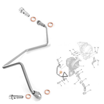 TUYAU DE GRAISSAGE huile pour TURBO 1,4 HDI PSA = 9659859480 0379.62 ...
