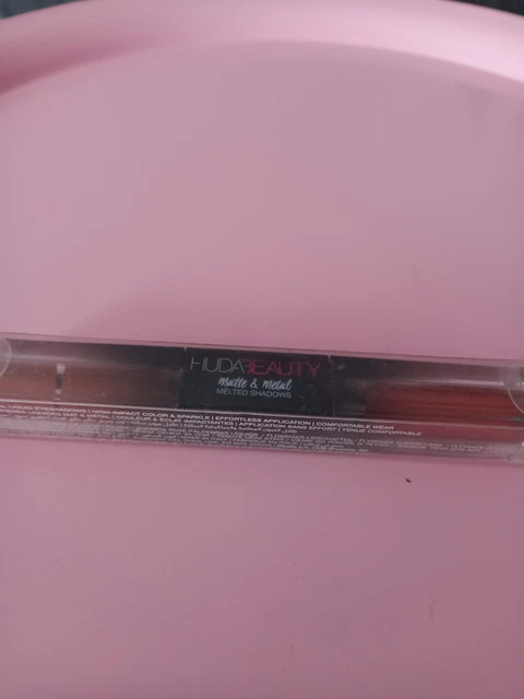 HUDA BEAUTY DUAL Ended Liquid Eyeshadow Hella Honey Matt , and ...