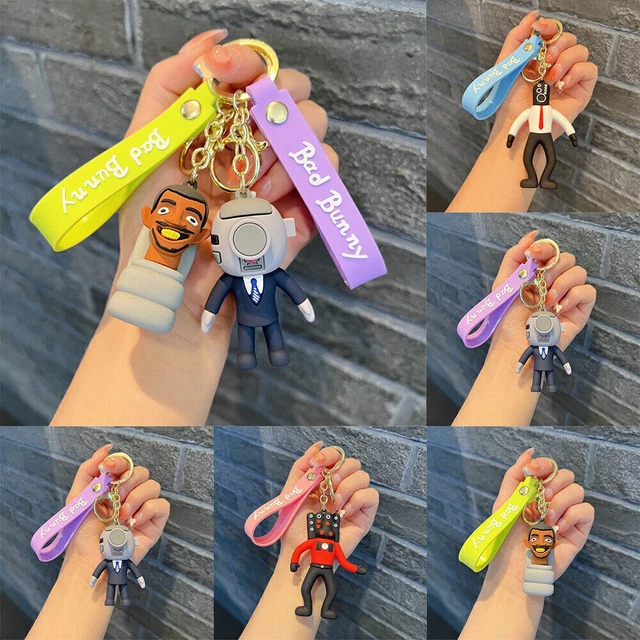 SKIBIDI TOILET TOILET Man Cameraman Speakerman Hanging Pendant Keyring ...