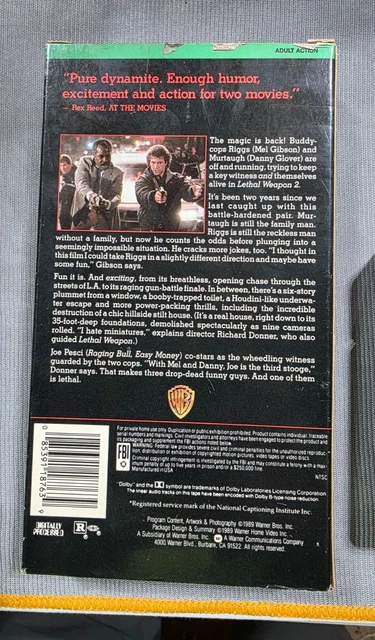 LETHAL WEAPON 2 Vhs Mel Gibson £5.36 - PicClick UK