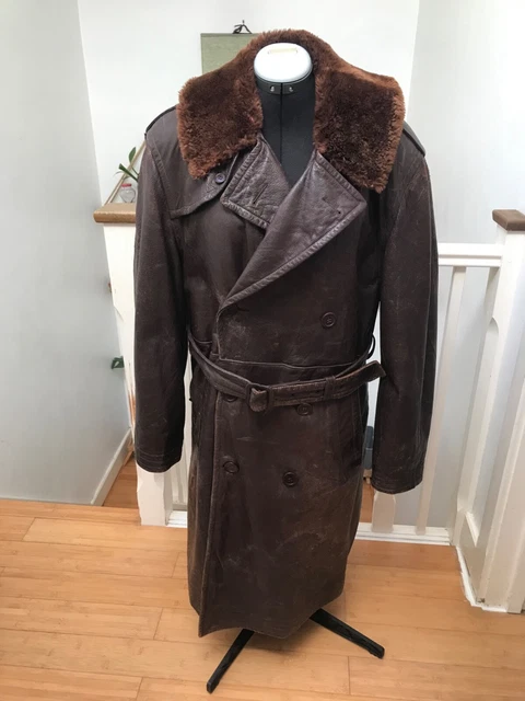 US NAVY WW2 M69 transport pilot leather flight coat £100.00 - PicClick UK