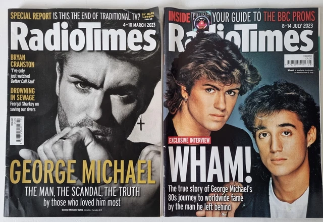2 X RADIO TIMES George Michael + Wham Coverstars 4/3/23 + 8/7/23 £4.50 ...