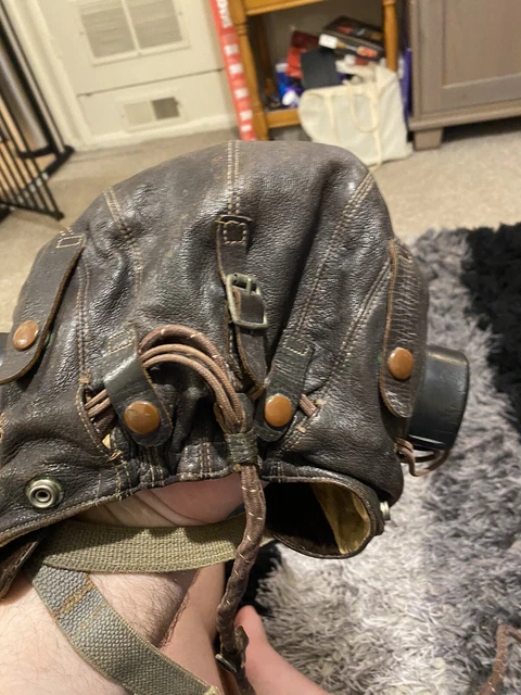 WW2 RAF FLYING Helmet Spitfire Lancaster Pilot Aircrew AM Air Ministry ...