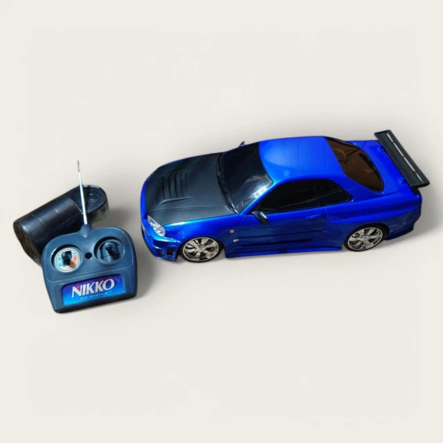NISSAN SKYLINE GTR R34 Nikko Large RC Car with Drift Tires - Used £178. ...