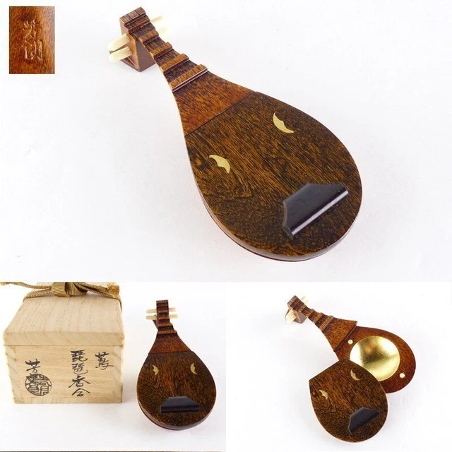 KOGO BOX BIWA Lute Shape Fukuda Yoshiro avec boîte originale Japon ...