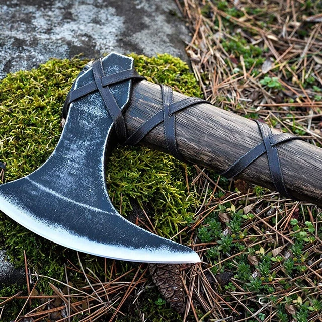 RAGNAR LOTHBROK VIKING Axe Battle Ready Hand Forged Carbon Steel With Sheath. $99.89 - PicClick AU