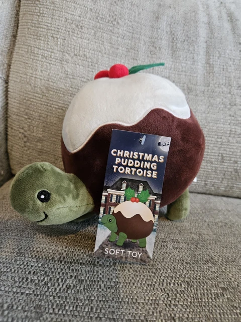 ALDI CHRISTMAS PUDDING Tortoise Soft Toy Plush New With Tags Festive ...