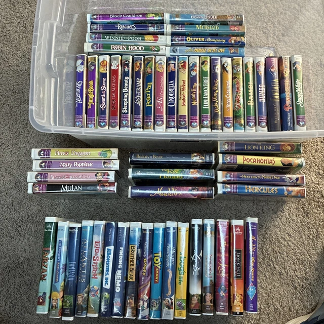 RARE COMPLETE MASTERPIECE COLLECTION of ALL 36 DISNEY VHS TAPES w ...