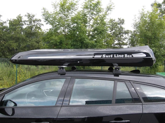 LANGE AERODYNAMISCHE PREMIUM Dachbox Surfbox Autobox Malibu SCHWARZ von ...