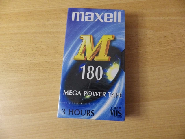 MAXELL 180 3 Hour Blank BRAND VHS Video Tape New & Sealed Mega Power ...