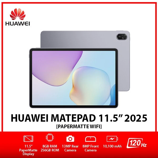 HUAWEI MATEPAD 11.5 2025 PaperMatte Wi-Fi HarmonyOS PC Tablet – Grey ...