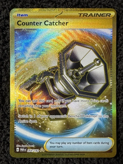 POKÉMON TCG COUNTER Catcher Paradox Rift 264/182 Gold Hyper Rare MINTY ...