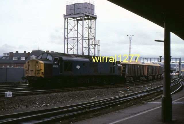 ORIGINAL RAILWAY SLIDE Class 37 37023 at Newcastle 12.87 £2.99 ...