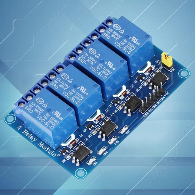 RELAISE-MODUL LED-ANZEIGE RELAIS-INTERFACE-PLATINE mit Optokoppler (4 Kanal 12V) EUR 4,39 ...