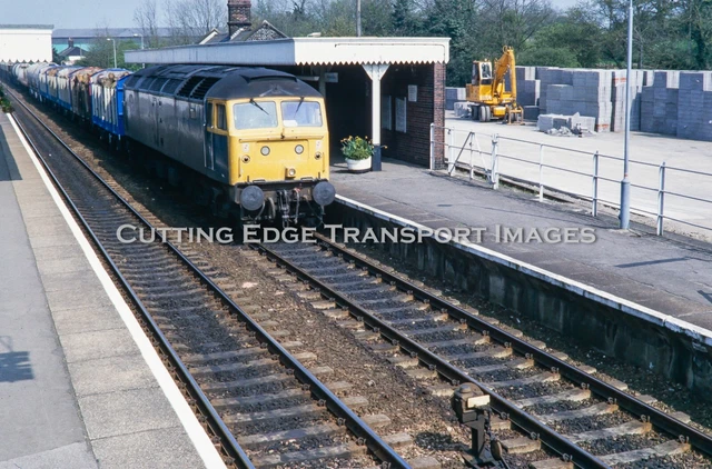 ORIGINAL RAILWAY SLIDE: Unidentified Class 47 Diesel at Wymondham 1989 ...