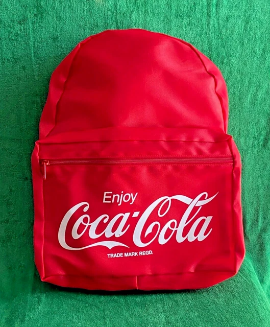 COCA-COLA COLLECTABLES COKE Cola Backpack Red Bag 100% Nylon NWOT $25. ...