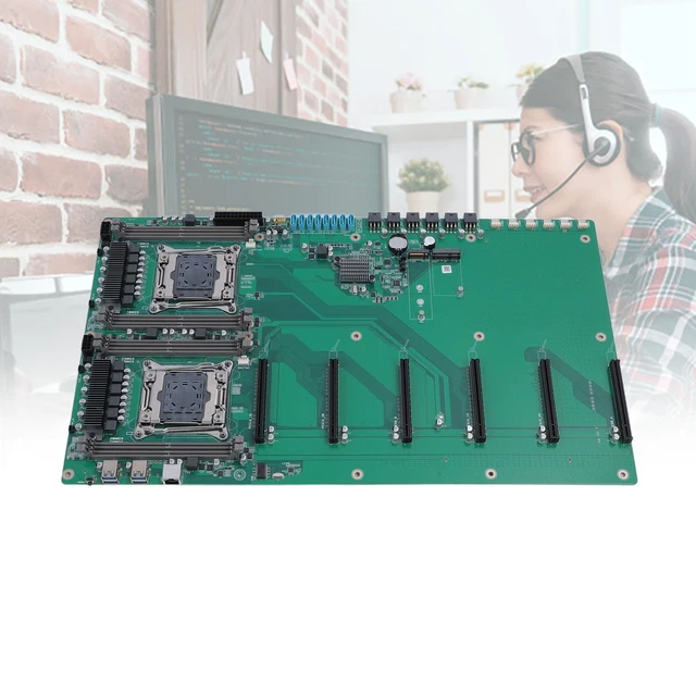 DUAL SOCKET MOTHERBOARD DDR4 LGA2011 3 V3 V4 Processors PCIe3.0x16 ...