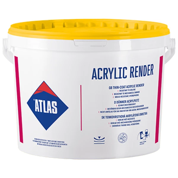 ATLAS ACRYLIC RENDER – 25kg WHITE – 400 COLORS AVAILABLE £51.35 ...