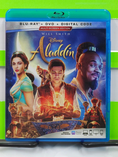 ALADDIN DISNEY LIVE Action Will Smith Mena Massoud 2-Disc Dvd & Blu Ray £7.06 - PicClick UK