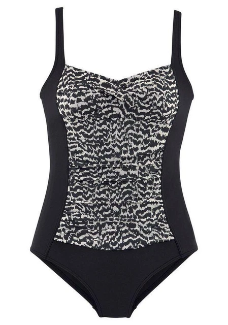 MARKEN DAMEN BADEANZUG Einteiler Bademode schwarz creme Gr. 44 (Cup-B) NEU EUR 11,50 - PicClick DE