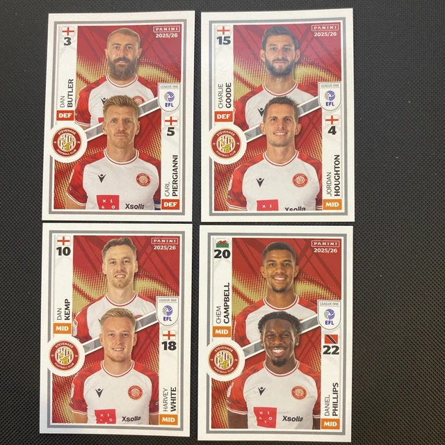 PANINI EFL STICKERS 2025/26 - Stevenage Bundle - 4 stickers £3.99 ...