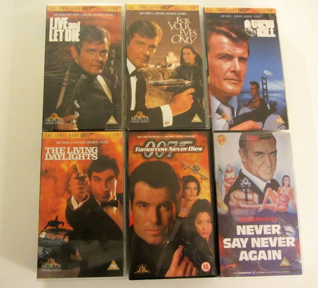 JAMES BOND 007 VHS Video Bundle - Near Mint Condition (9 Films) £10.00 - PicClick UK