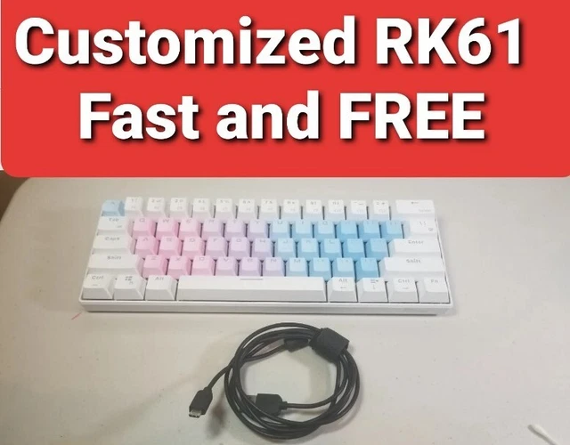 ROYAL KLUDGE RK61 - White - RGB Mechanical Keyboard - Single-mode Brown ...