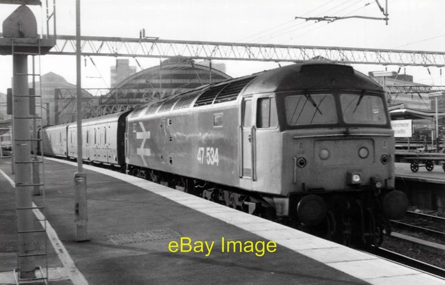 PHOTO RAILWAY 6X4 Class 47 47534 Parcels Train at Manchester Piccadilly ...