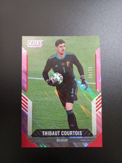 PANINI SCORE FIFA 21-22 THIBAUT COURTOIS PINK LAVA NUMERATA 24/25 ...
