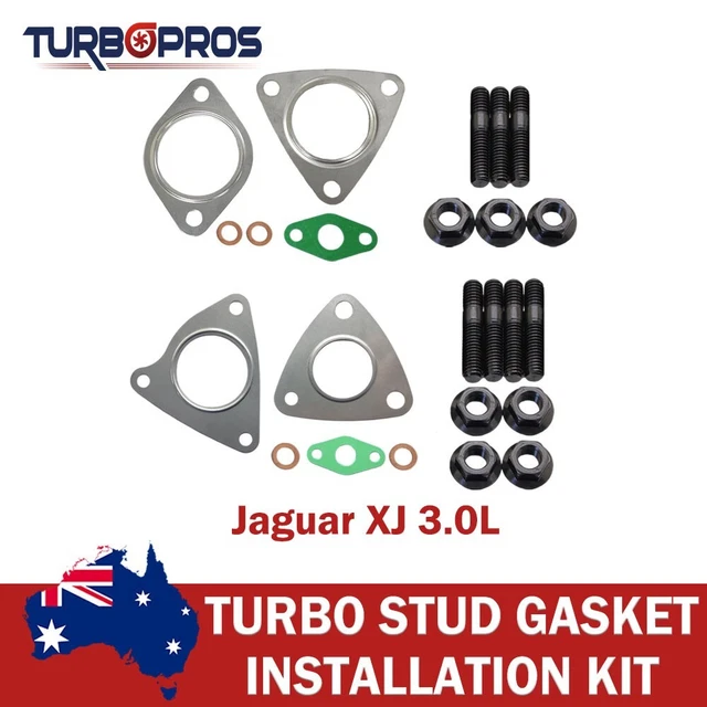 TWIN TURBO CHARGER Installation Stud & Gasket Kit For Jaguar XJ 3.0L ...